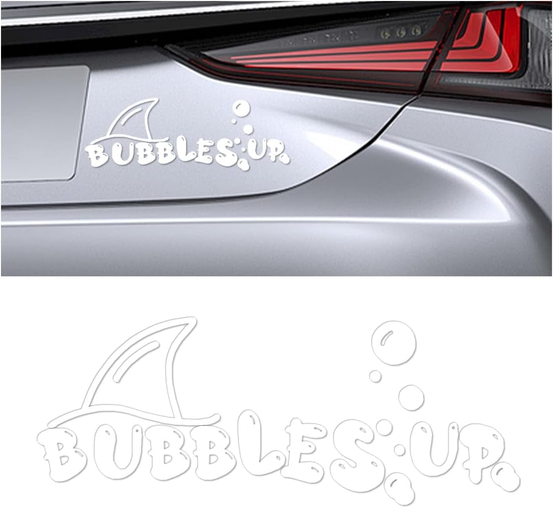 Srix 7.01×2.79 Inch Bubbles Up Car Sticker Decal, Weatherproof Transfer ...