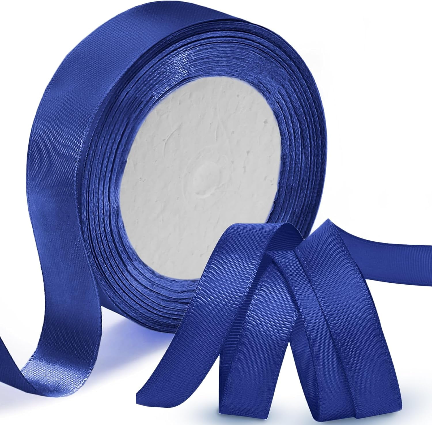 Srix 7/8 Inch Satin Ribbon, 25 Yards Navy Blue Satin Ribbon, Fabric ...