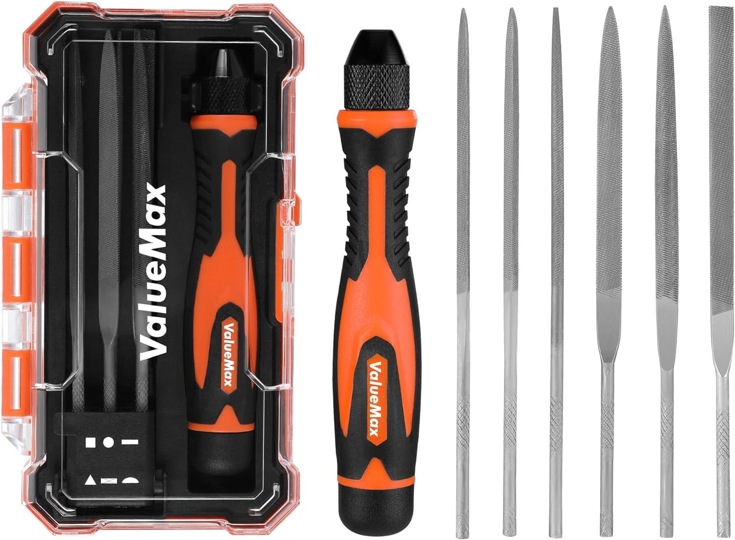 Srix 7PCS Interchangeable Needle File Set, Small File Set Includes Flat ...