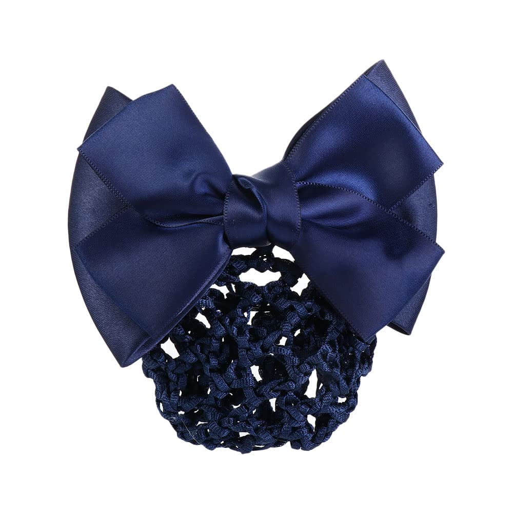 Srix Bowknot Hair Net Hair Bun,Barrette With Snood Net,Women Hairgrip ...