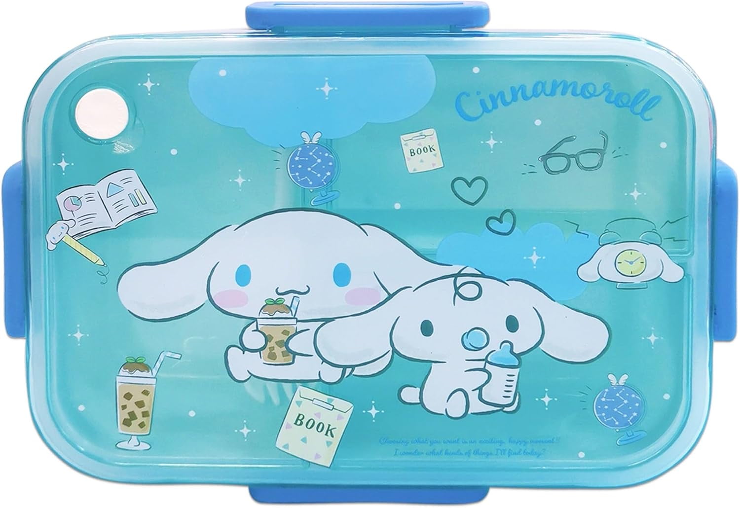 Srix Cartoon Cute Cinnamoroll Printed All-in-One Bento Boxes with Spoon ...