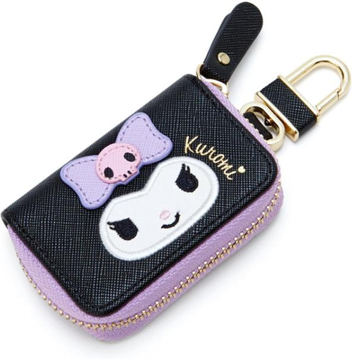 Srix Cartoon Kuromi Cute Car Key Case for Girls and Women Faux Leather ...