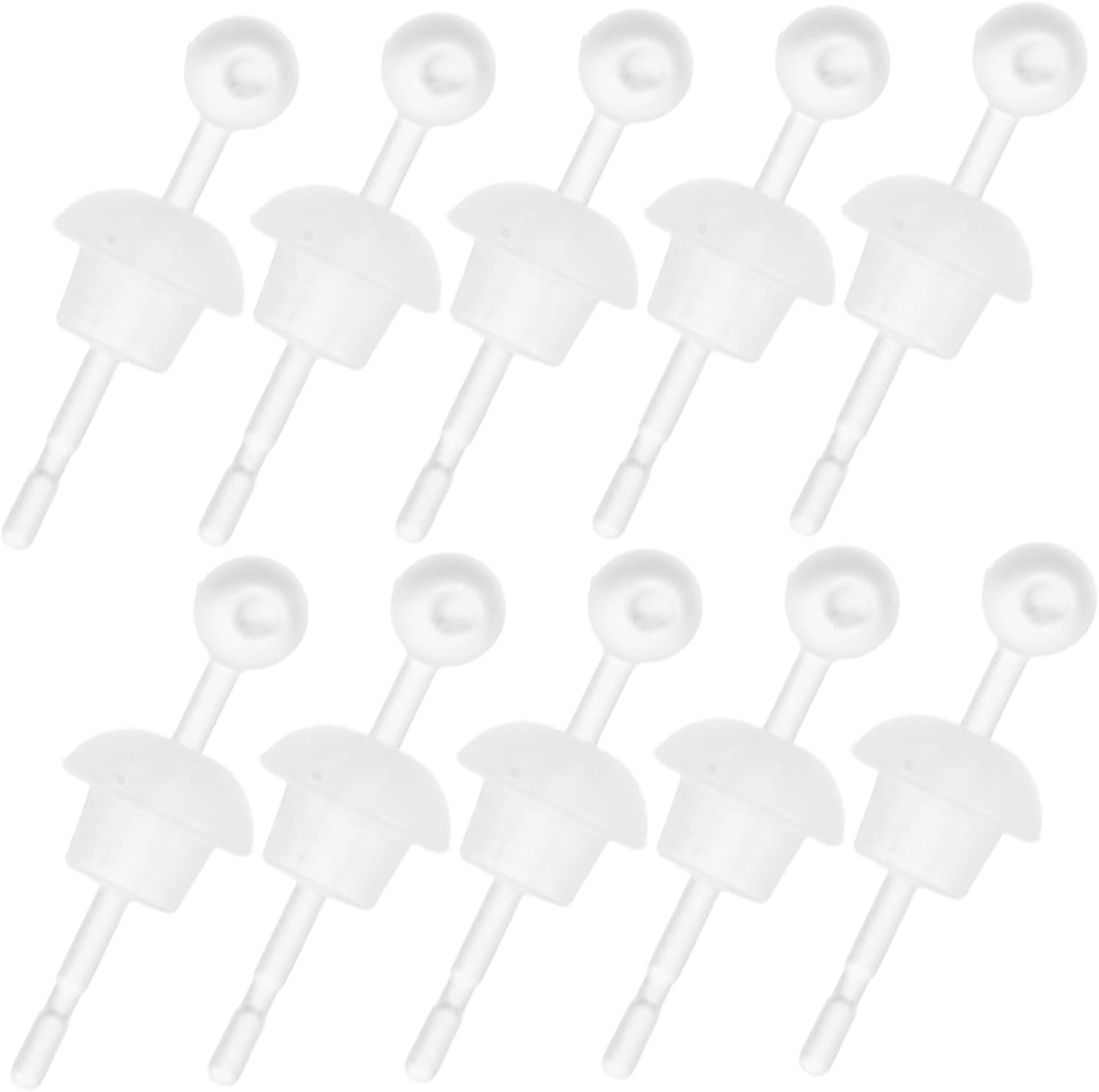 Srix Clear Resin Ear Spacers for Sensitive Ears Invisible Earring Posts ...