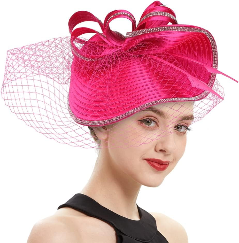 Srix Fascinators Hat Headband - Fascinators Headpiece Fascinators Hat for Women Girls Veil Mesh ...