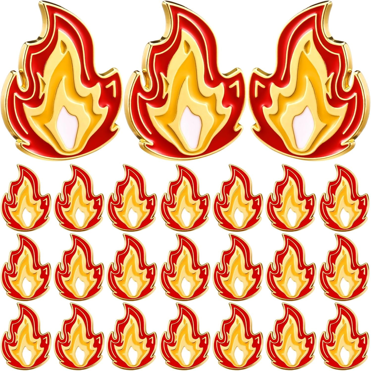 Srix Fire Flame Enamel Lapel Pins Bulk Set Fire Hard Enamel Pins Red ...