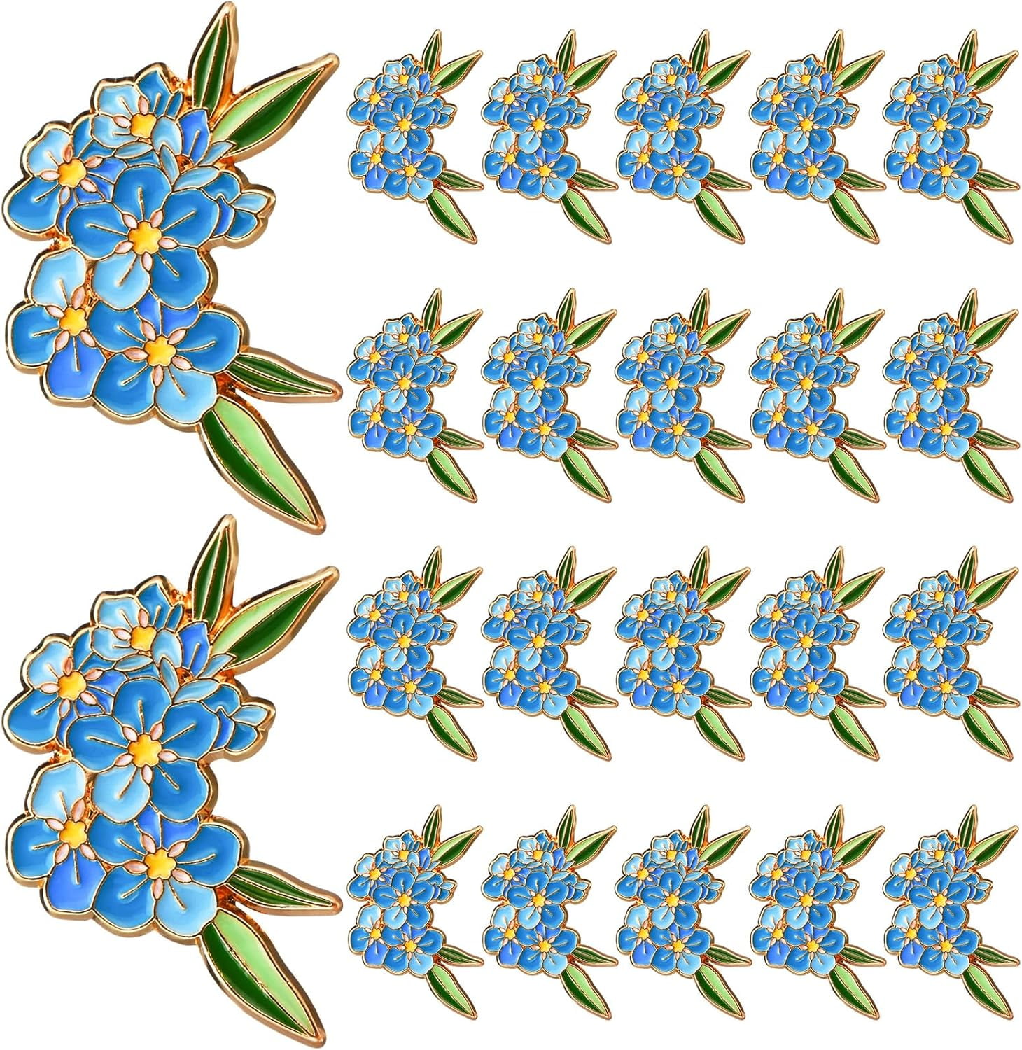 Srix Forget Me Not Flower Pins Bulk Gifts Memorial Pins Blue Flower ...
