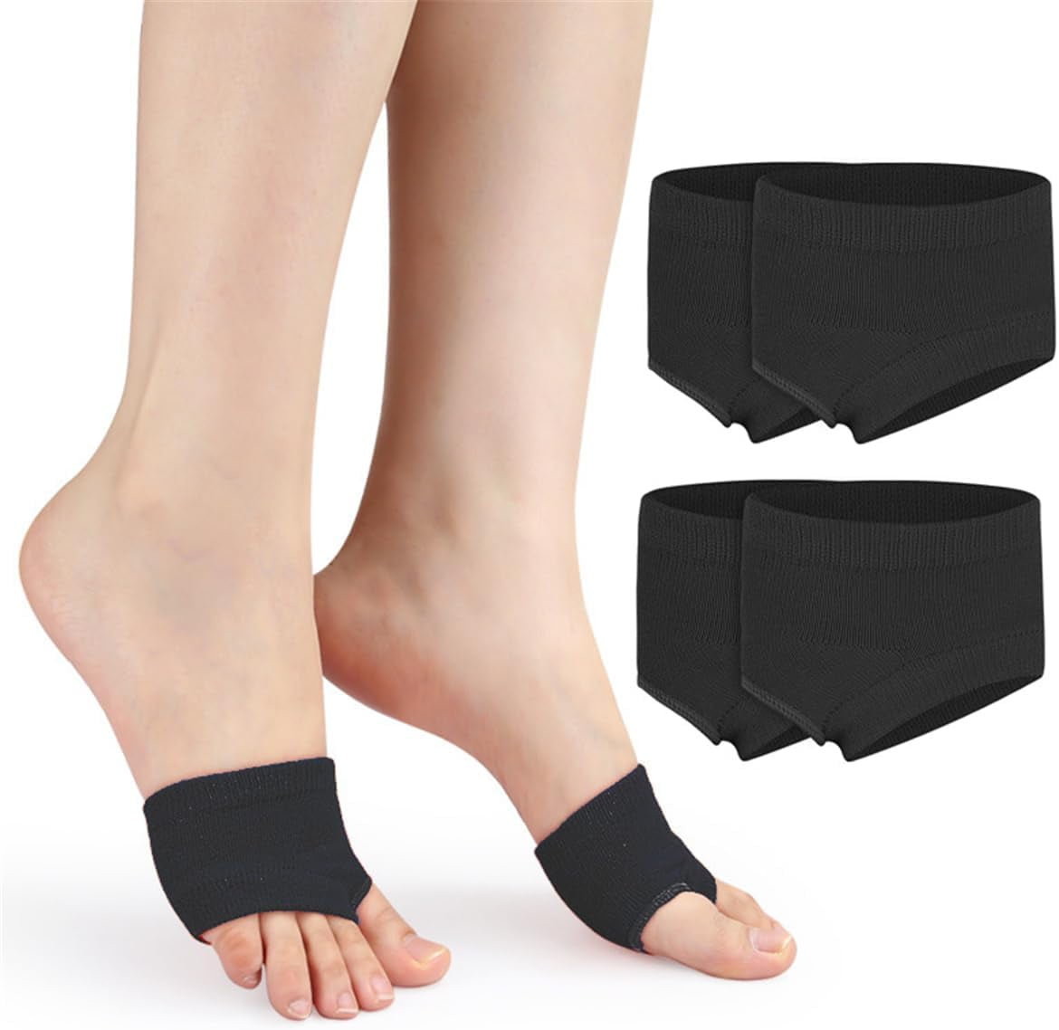 Srix Half Socks for Women, Open Toe Half Socks Cotton Toe Topper Socks ...