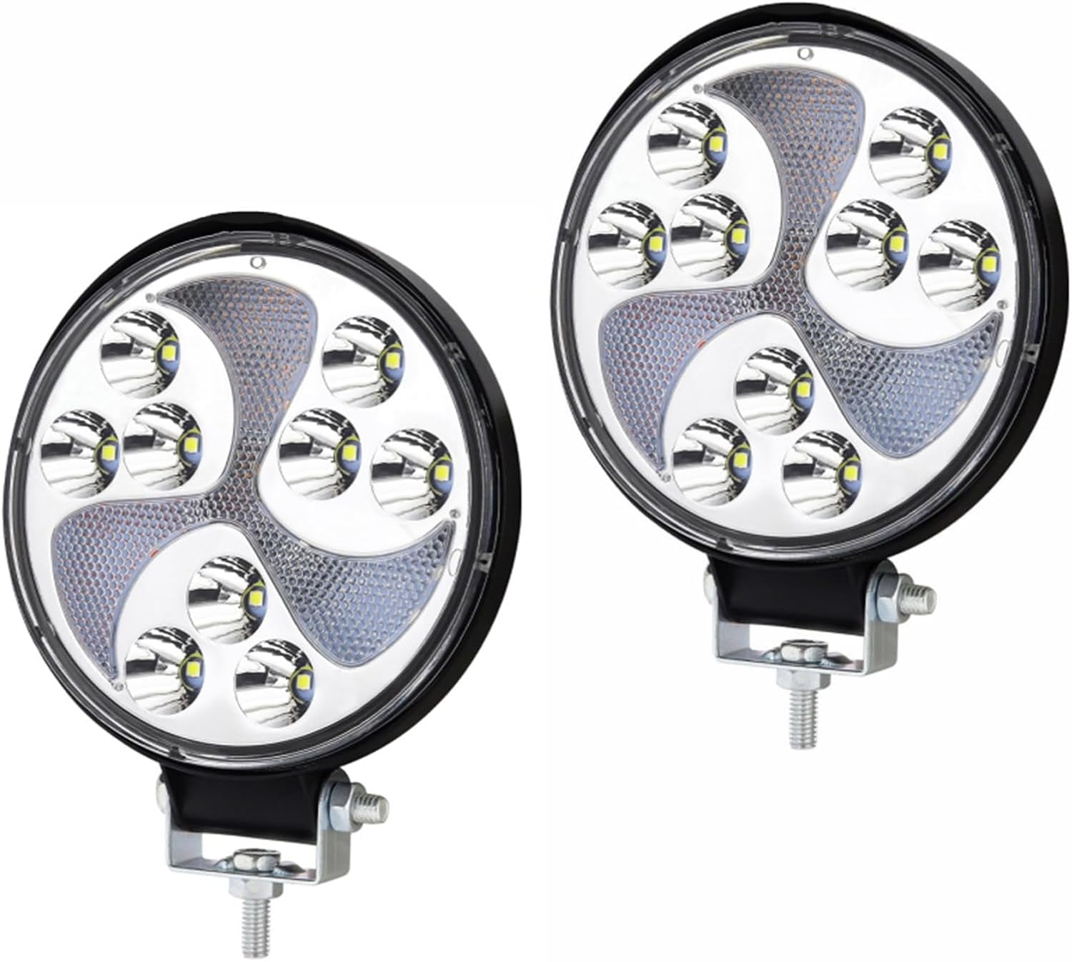 Srix LED Round Work Spot Light 2PCS 27W Off Road Vehicle Fog Driving ...