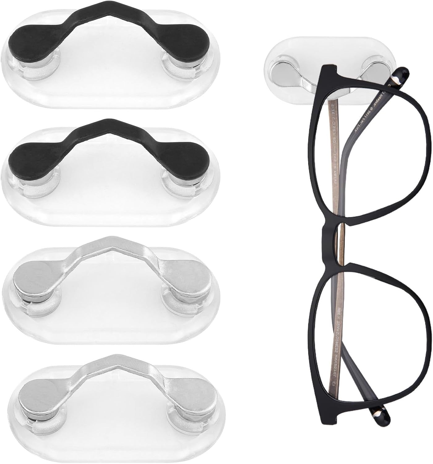 Srix Magnetic Eyeglass Holders, 4 Pack ID & Name Badge Holder w/Magnet ...