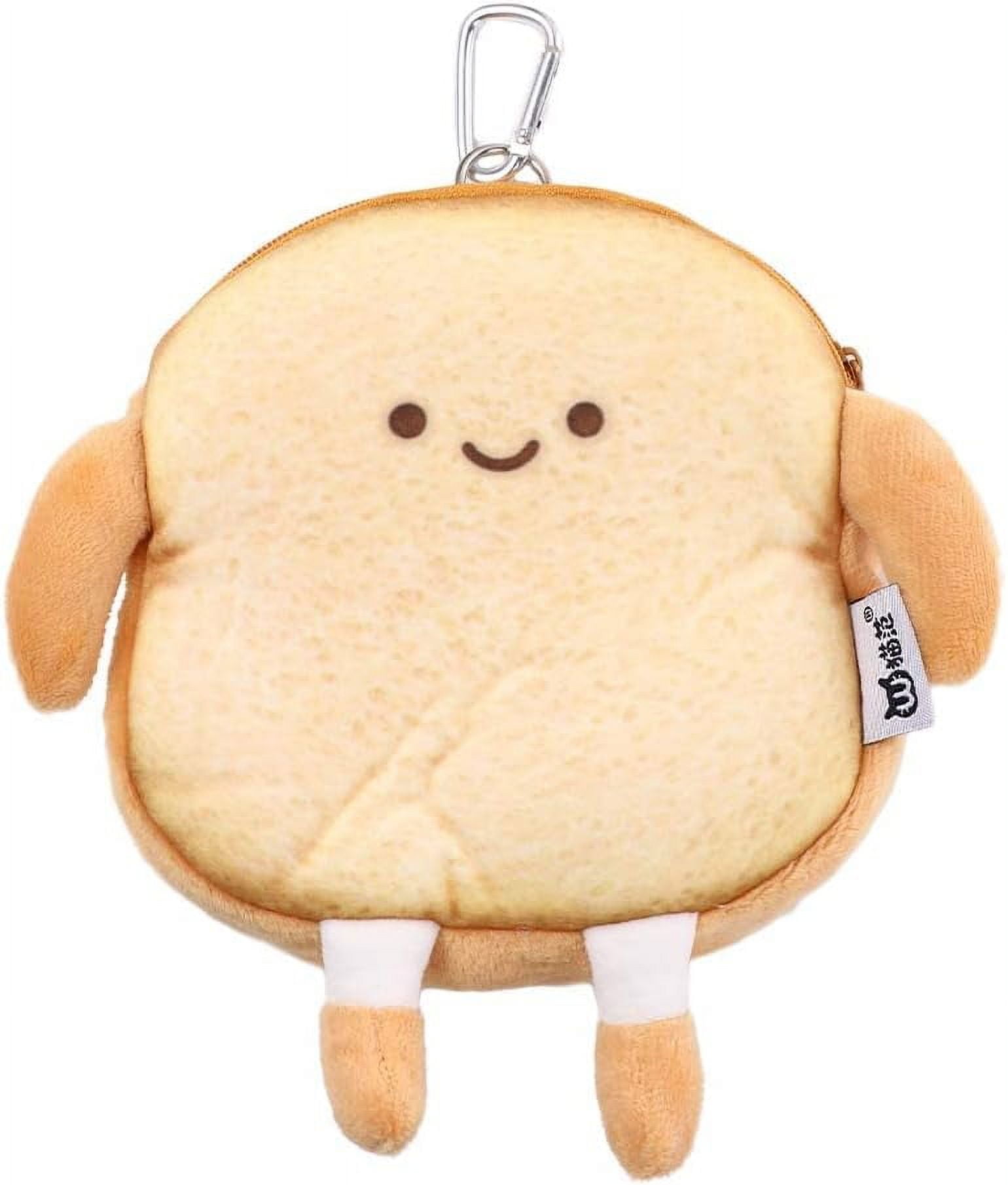 Srix Small Mini Bread Toast Coin Purse Student Bag Cosmetic Bag Cute ...