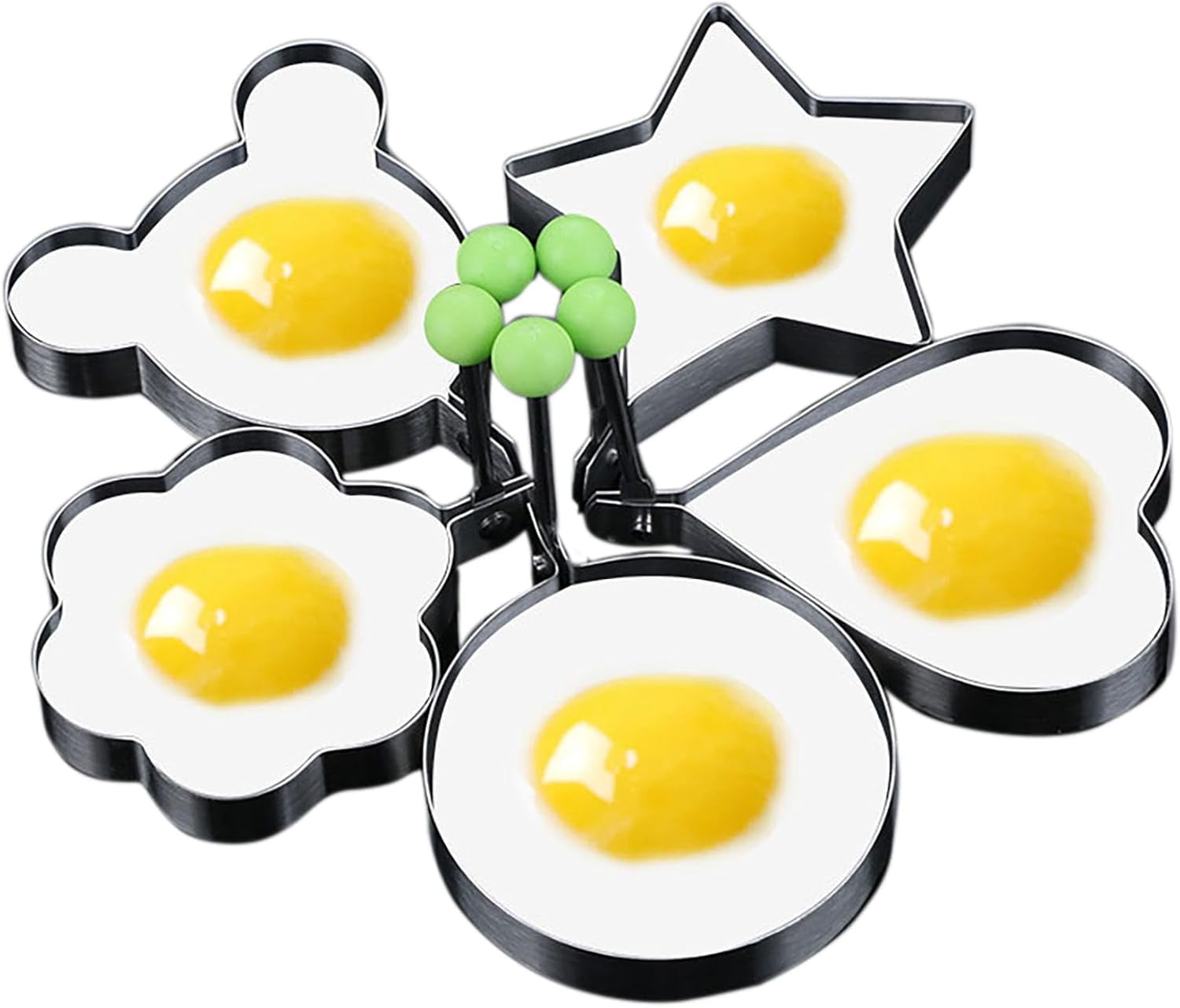 Srix Stainless Steel Egg Molds, 5 Pack 3.5 Inch Different Shape Silver ...
