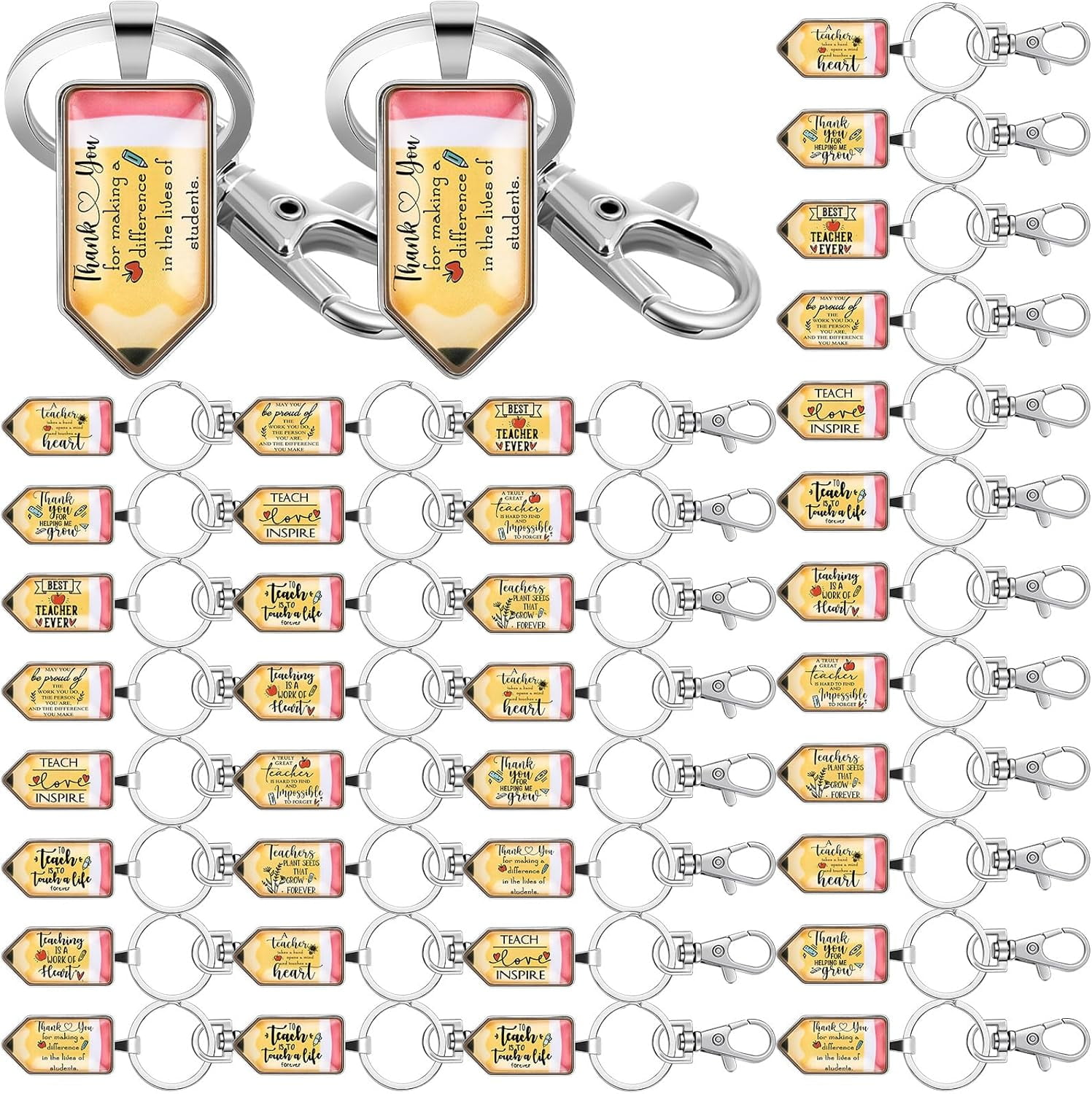 Srix Teacher Appreciation Keychain Gifts Inspirational Key Ring ...