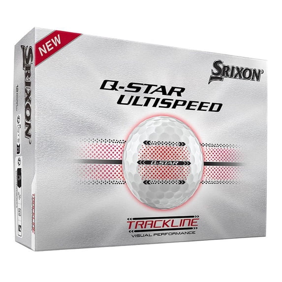 Srixon Q-Star Ultispeed Trackline Golf Balls (Pure White,12pk) 1dz 2026 ...