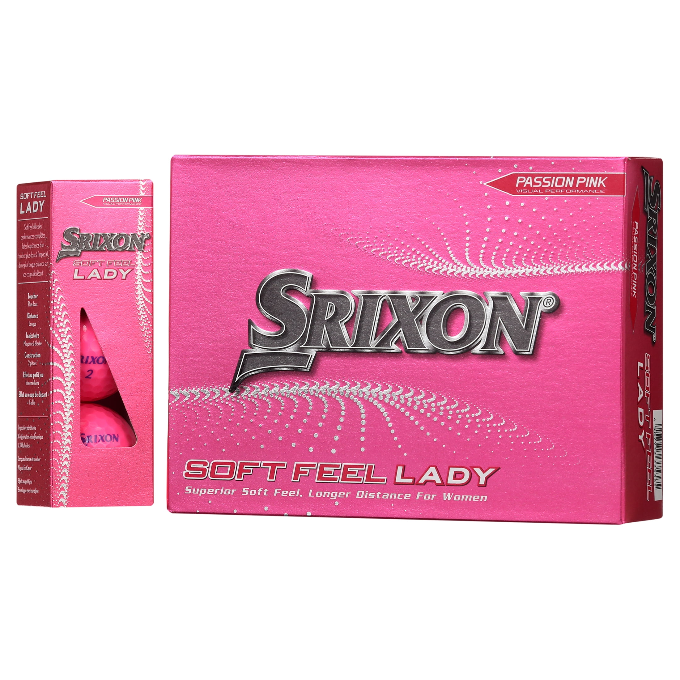 Srixon, Soft Feel Lady 8 Pink Dozen, 8, Pink Golf Balls, Women's ...
