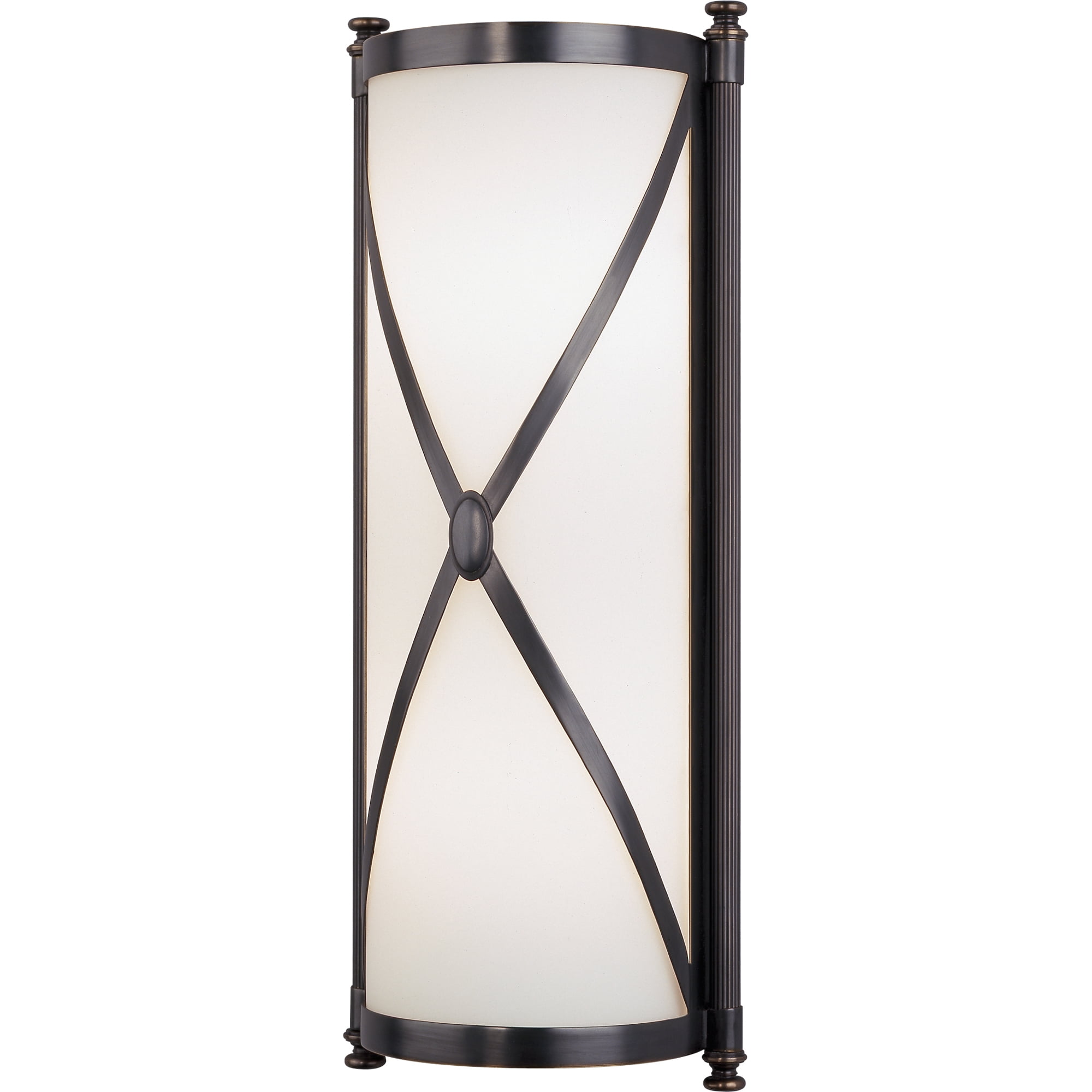 Srkashlteni Deep Patina Bronze Wall Sconce with Frosted White Glass ...