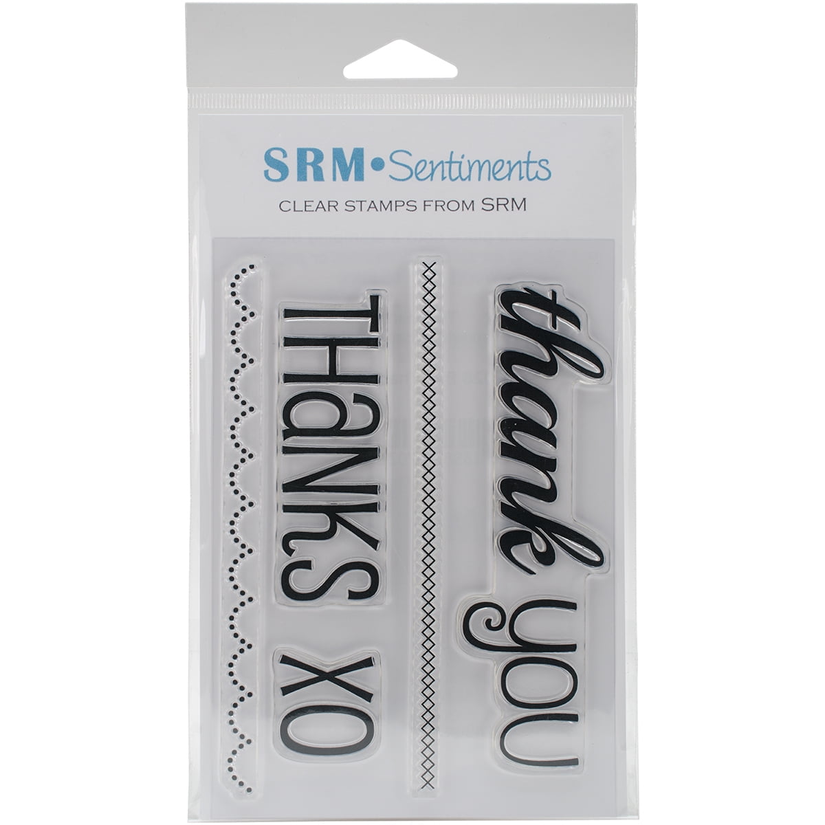 Srm Big Sentiment Clear Stamps 4"x6"-thank You - Walmart.com