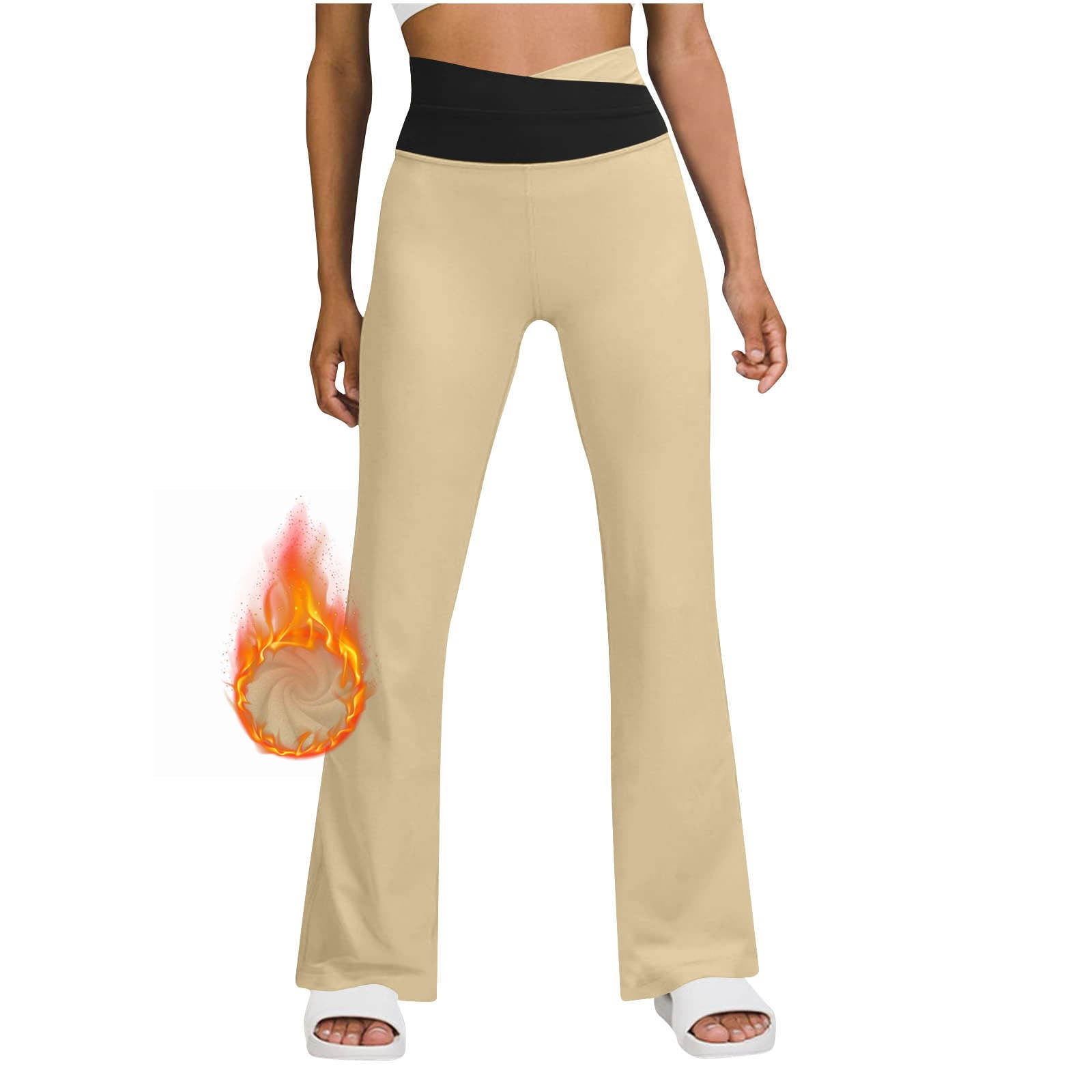 Srogem Women's Bootcut Leggings Bootleg Yoga Pants Flare Tummy Control ...