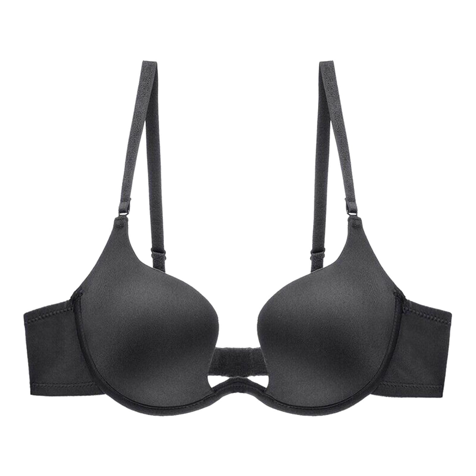 Srogem Womens Deep Plunge Bra Push Up Cleavage Enhancer Low Cut