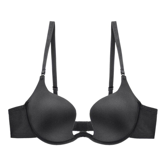 Srogem Women’s Deep Plunge Bra Push Up Cleavage Enhancer Low Cut ...