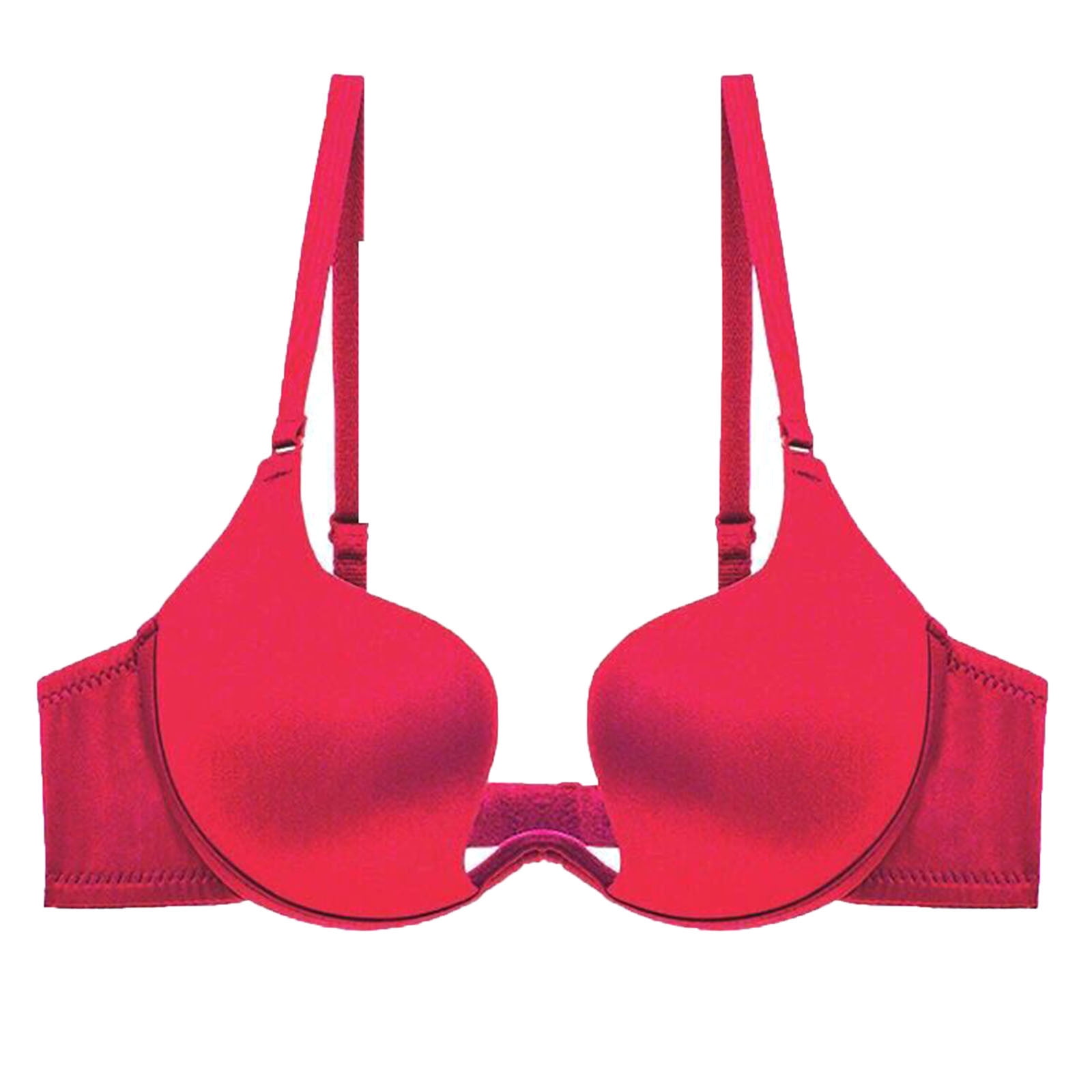 Srogem Womens Deep Plunge Bra Push Up Cleavage Enhancer Low Cut Underwire With Extra Lift Pads