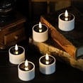 Sryloux 6 Pcs Flameless LED Solar Candles for Home Decoration, Weddings ...