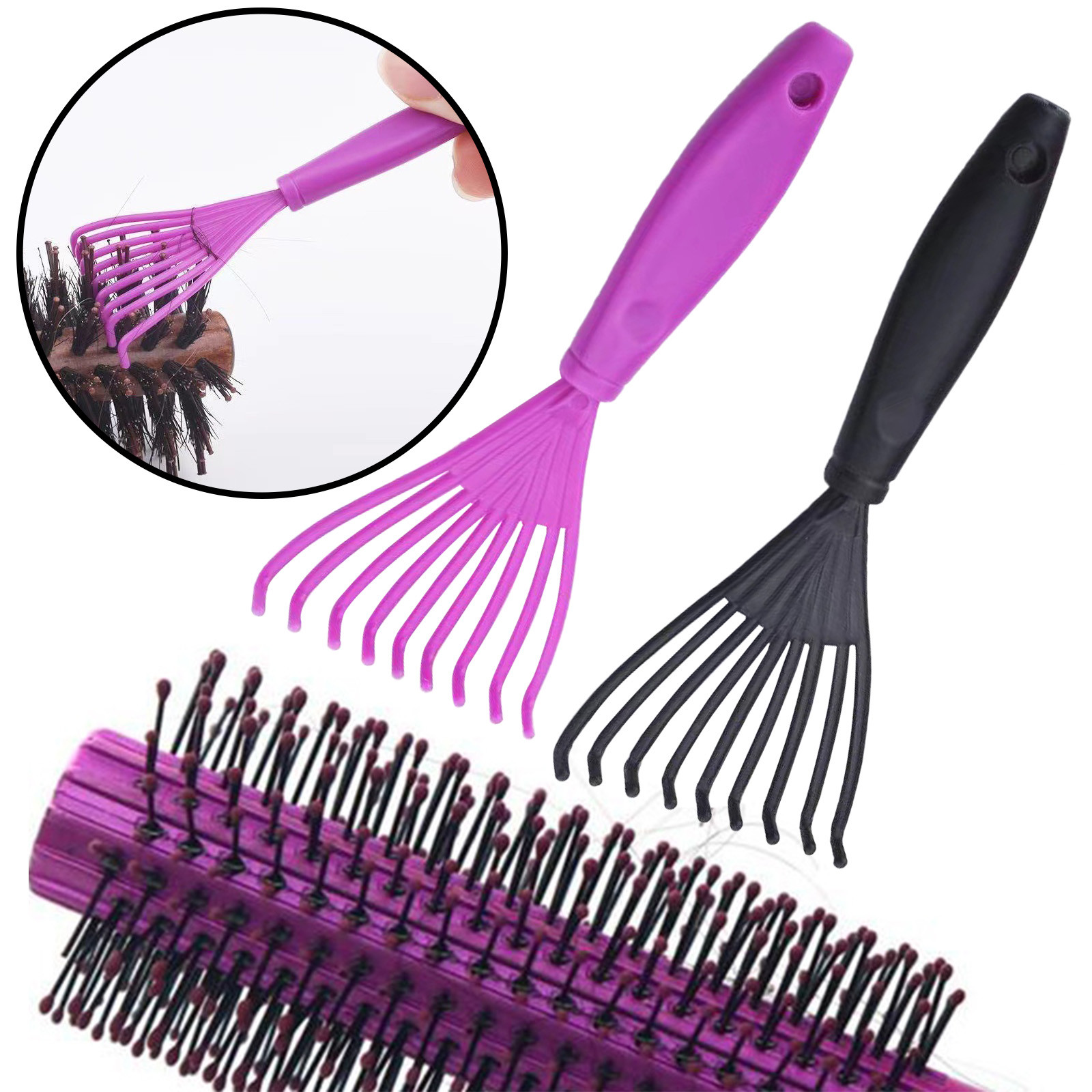 Ssdyl Cleaning Claws Hair Brush Rake Clearance Hair Brush Comb Cleaner ...