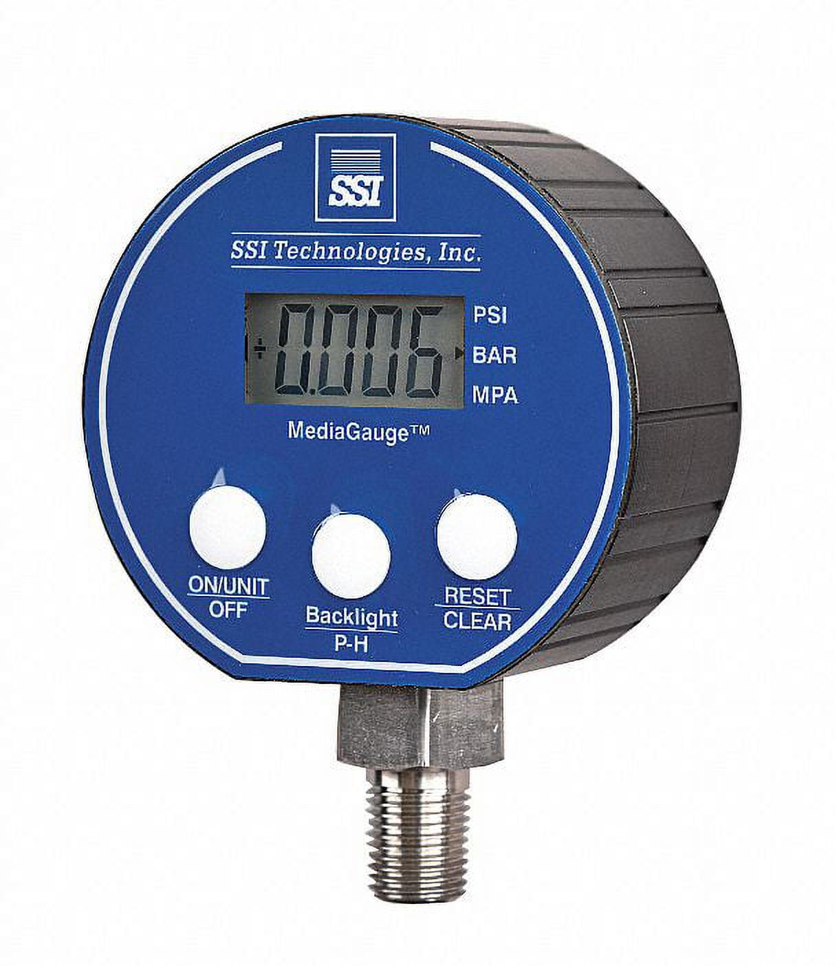 Ssi Digital Pressure Gauge,1000 PSI MG-9V MG-1000-A-9V-R - Walmart.com