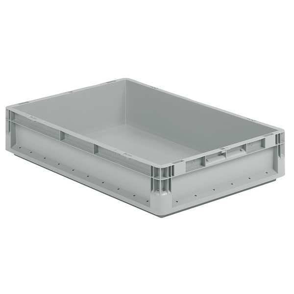 Ssi Schaefer Straight Wall Container,Gray,Solid,HDPE ELB6120.GY1 ...