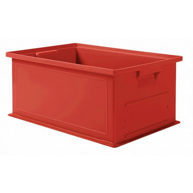 Ssi Schaefer Straight Wall Container,Red,Solid,HDPE 1462.191308RD1 ...