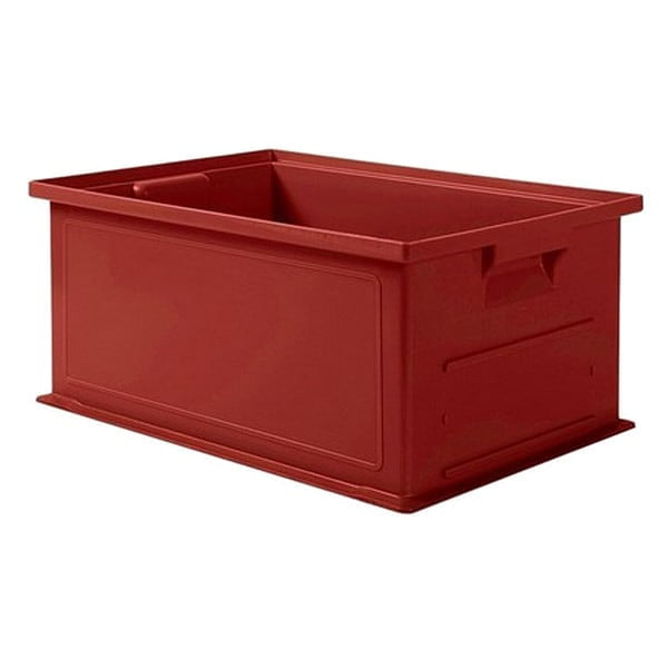Ssi Schaefer Straight Wall Container,Red,Solid,HDPE 1462.191308RD1 ...