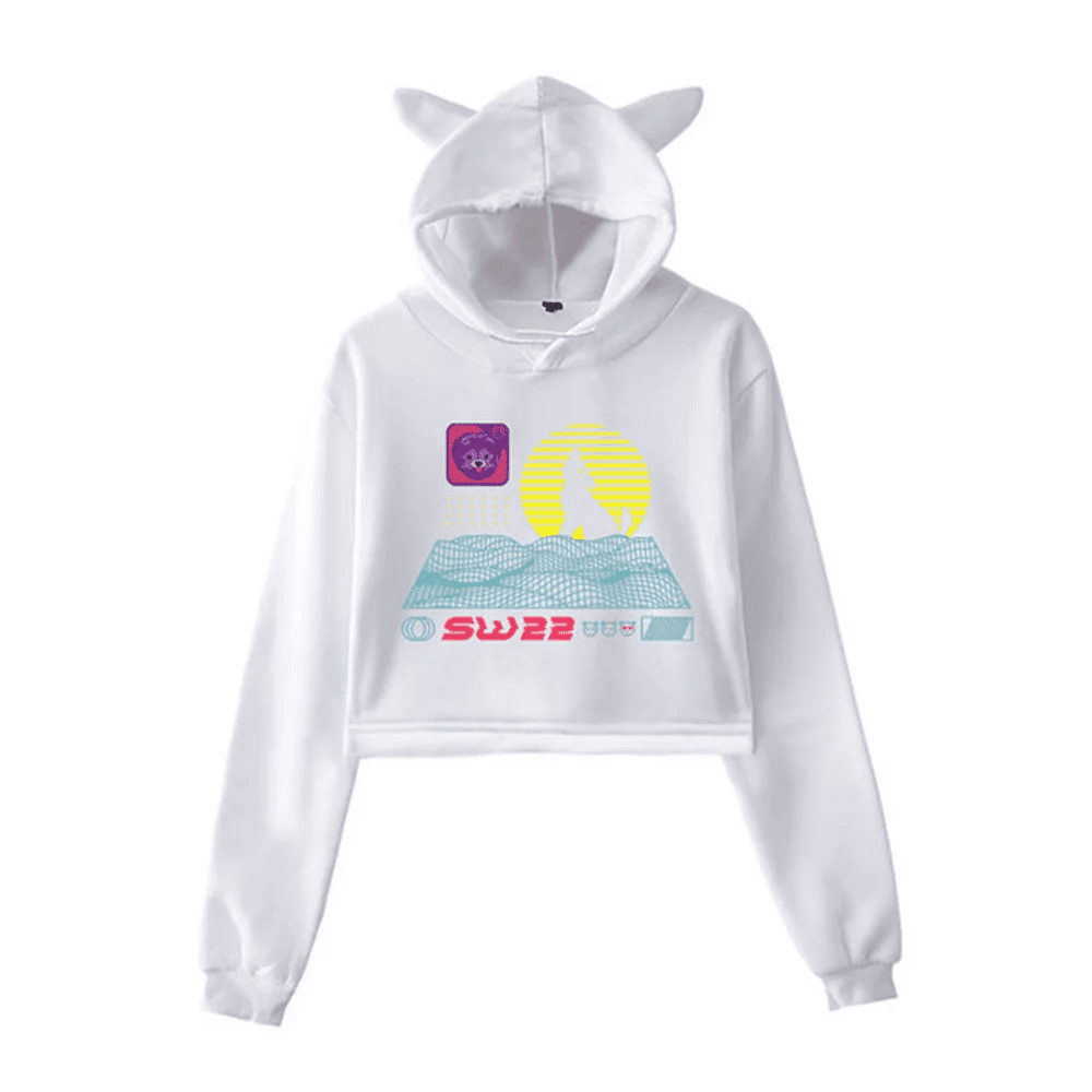 SssniperWolf Synthwave Cat Ear Hoodie Women Long Sleeve Fashion ...