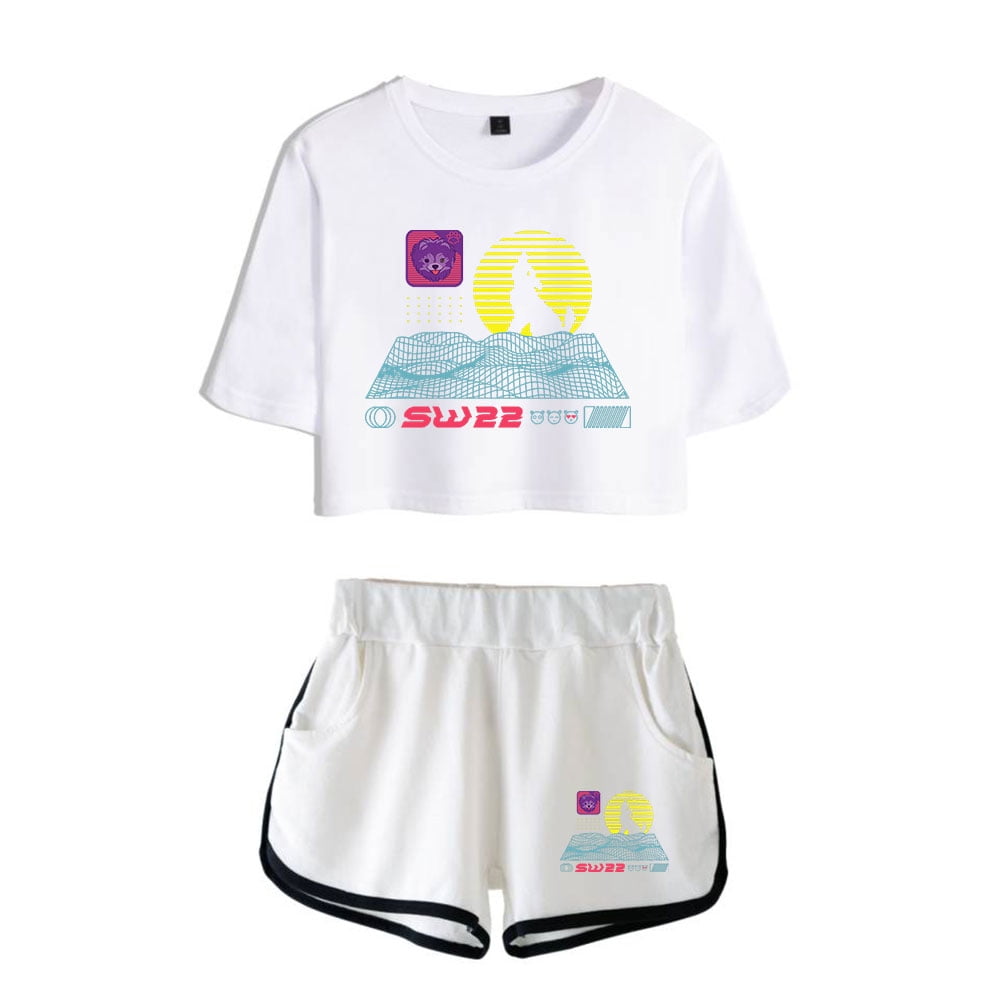SssniperWolf Synthwave logo Merch Tops Two Piece Set Shorts+Lovely ...