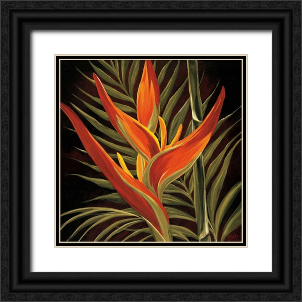 St. Amant, Yvette 15x15 Black Ornate Wood Framed with Double Matting ...