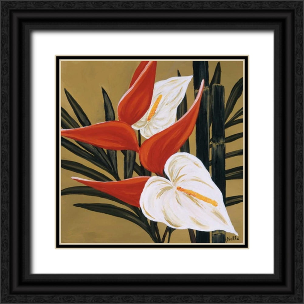 St. Amant, Yvette 26x26 Black Ornate Wood Framed with Double Matting ...