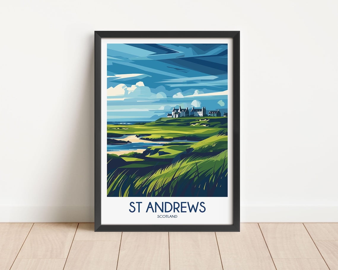 St Andrews Poster Scotland Scenic Historic Wall Art Decor, Unframed ...