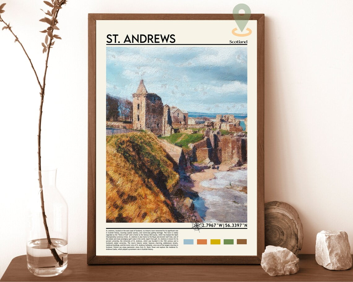 St Andrews Print, St Andrews Poster, St Andrews Wall Art, St Andrews ...