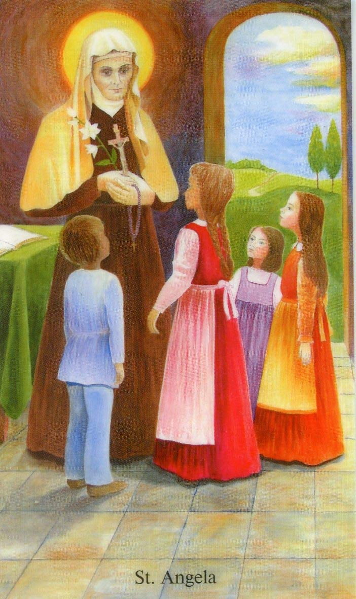 St. Angela Merici holy card - laminated - Pack of 25 - Walmart.com