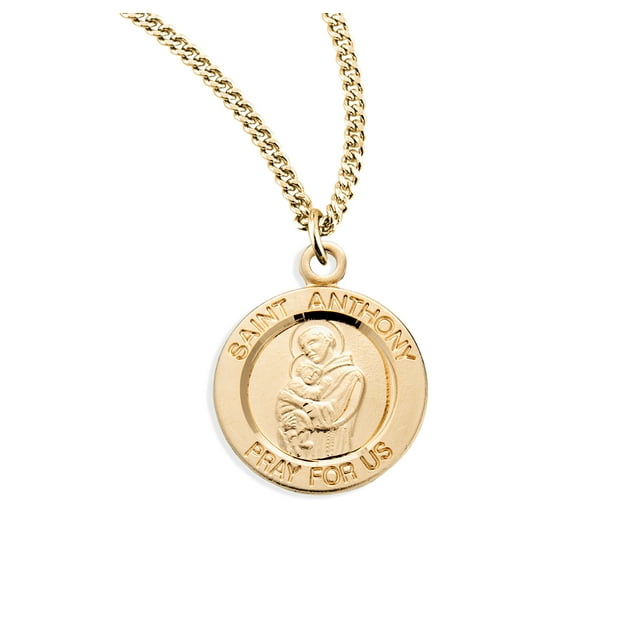 St. Anthony Gold Medal Necklace - Walmart.com