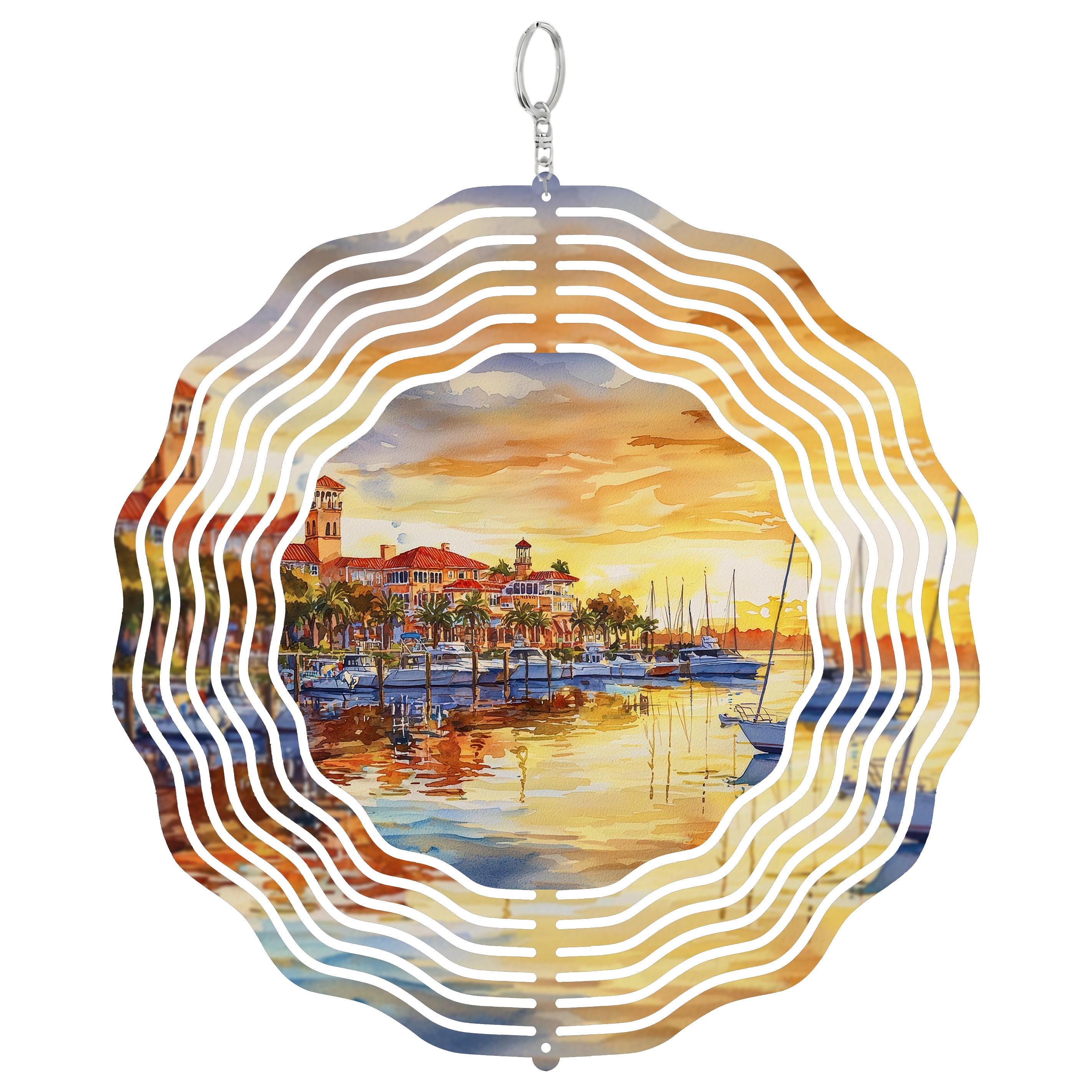 St. Augustine Florida 3D Wind Spinner Stainless Steel Kinetic Art ...