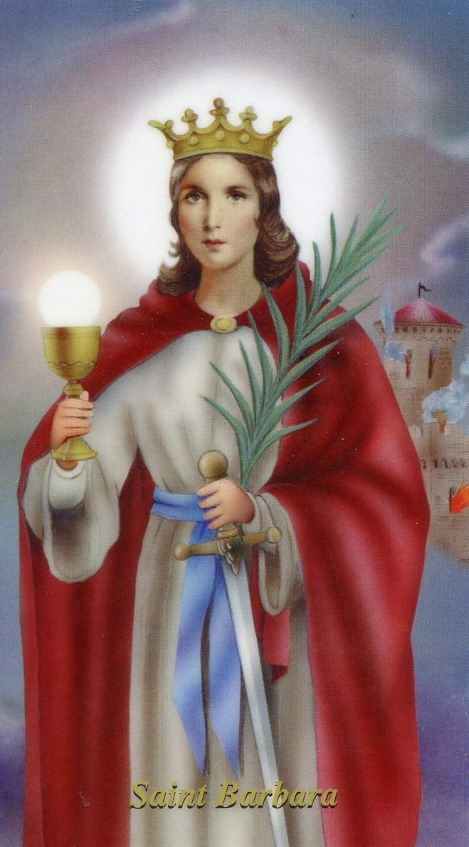 St. Barbara holy card - laminated - Pack of 25 - Walmart.com