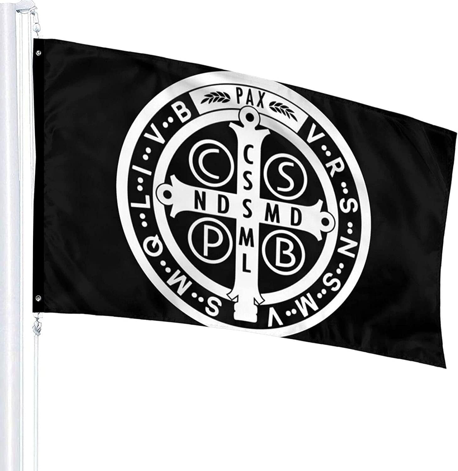 St Benedict Medal Holy Cross Garden Flag Outdoor Indoor Party Home ...