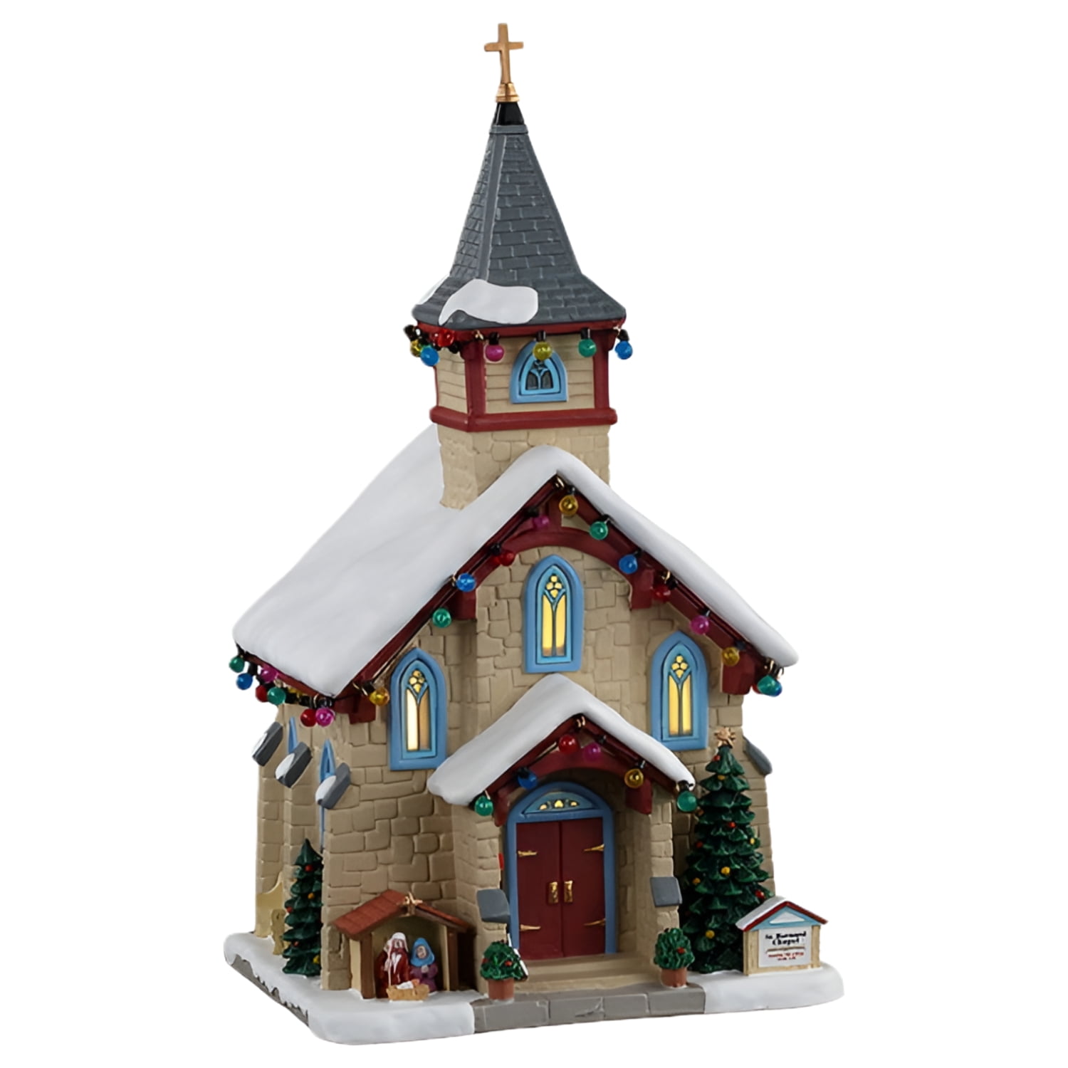 Lemax Collection Vail Village St. Bernard Chapel Christmas Decorations ...