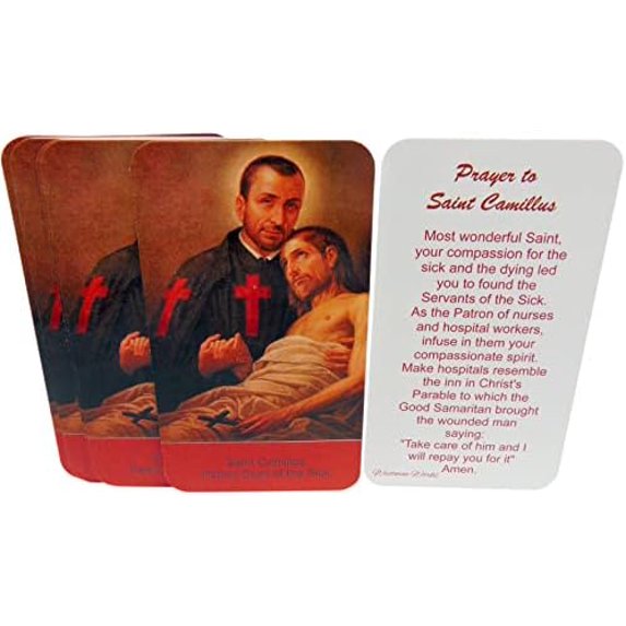 St Camillus Holy Card Bulk Pack with Patron Saint of the Sick, Set of ...