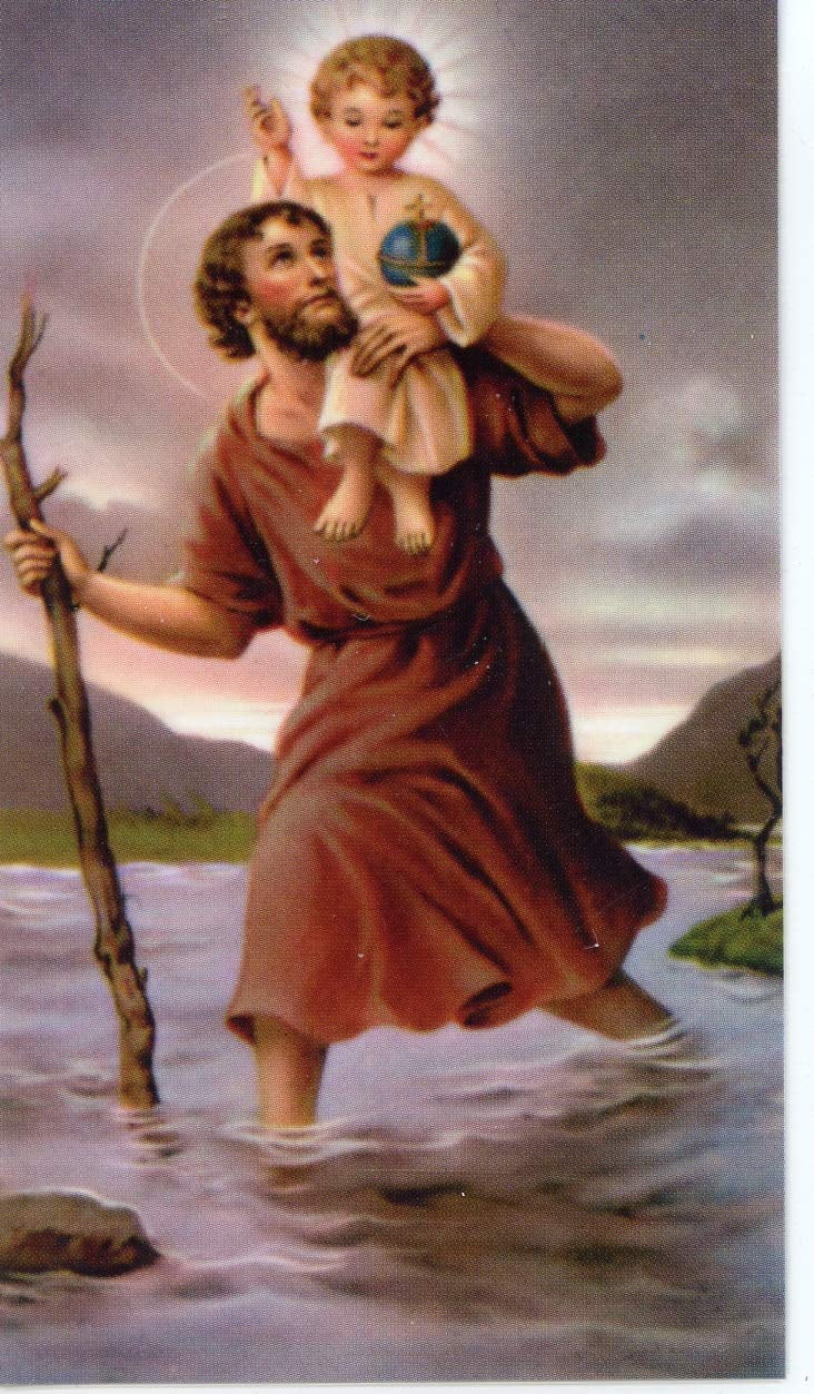 St. Christopher, Prayer for a Safe Journey holy card - laminated - Pack ...