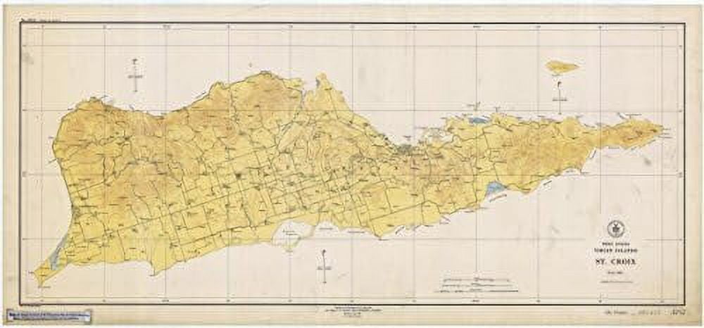 St. Croix Historical Map 1923 (18"x24" Paper Print) - Walmart.com