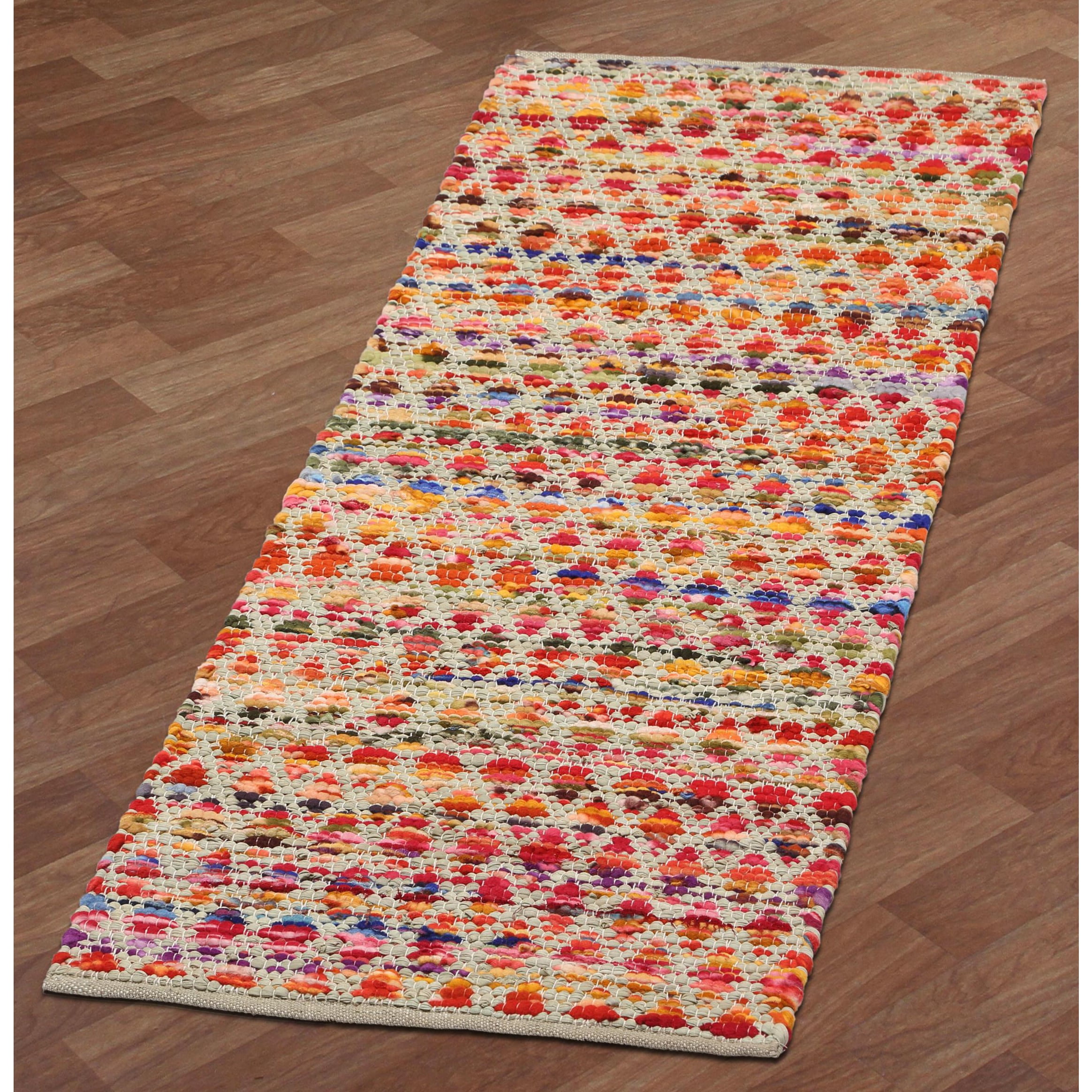 St. Croix Trading Complex Mint Hand Woven Rug 2' x 5' Reversible ...