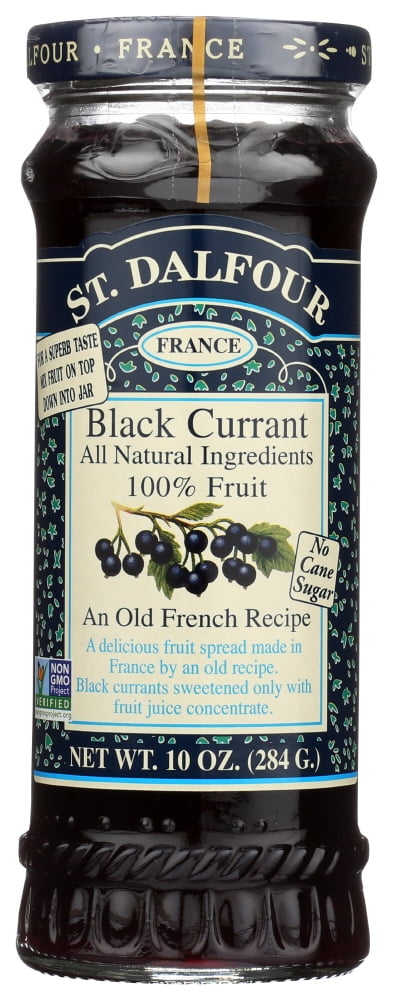St Dalfour Fruit Spread Deluxe 100 Percent Fruit Black Currant, 10 Oz ...