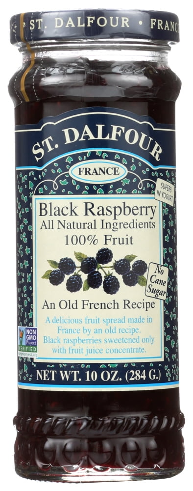 St Dalfour Fruit Spread Deluxe 100 Percent Fruit Black Raspberry, 10 Oz ...