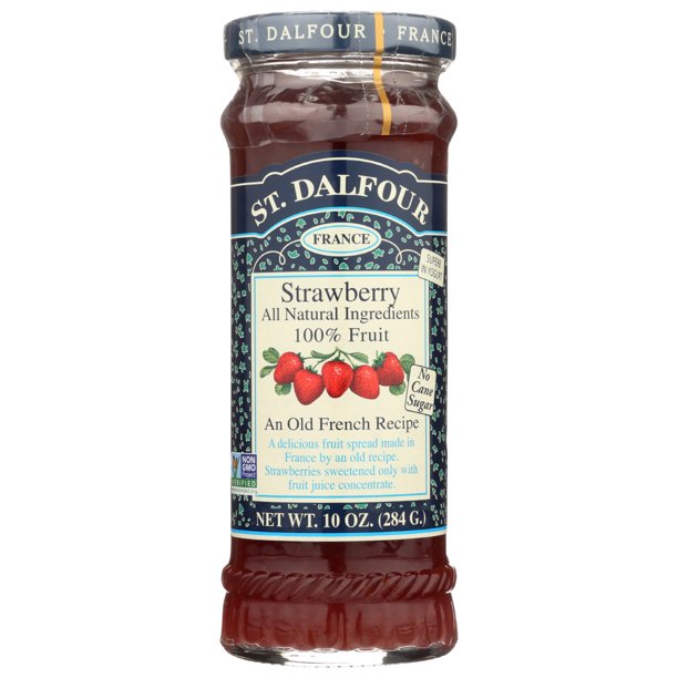 St Dalfour Fruit Spread Deluxe 100 Percent Fruit Strawberry, 10 Oz ...