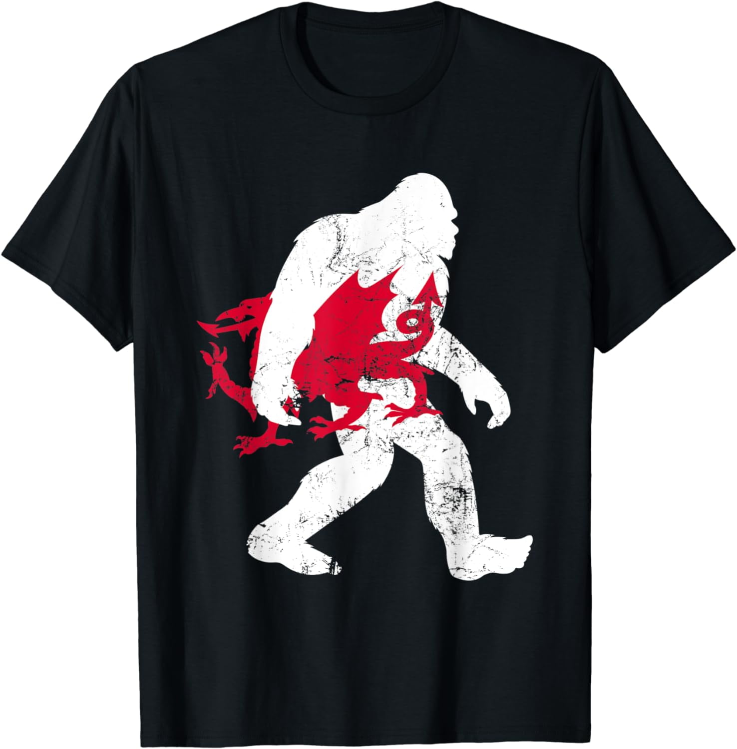 St David's Day Bigfoot Red Dragon Welsh Sasquatch T-Shirt - Walmart.com